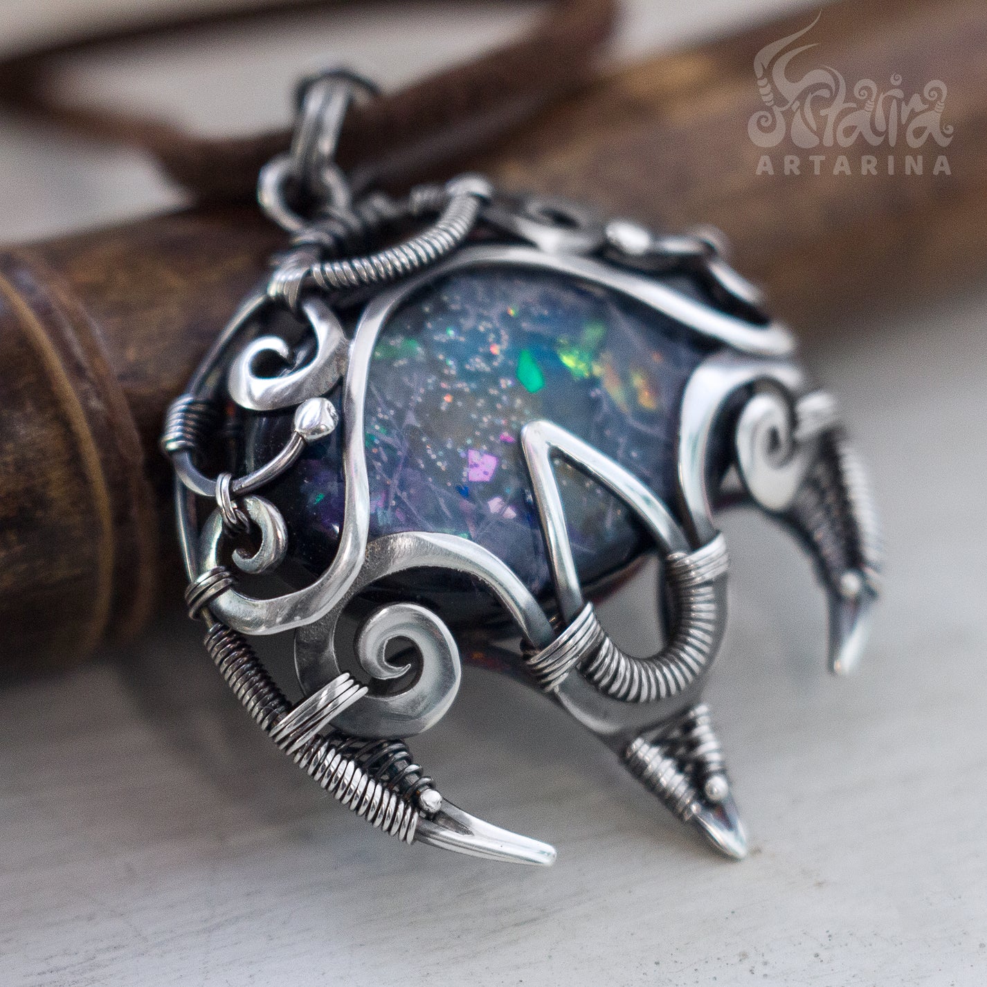 Astral galaxy necklace, ancient aliens starseed pendant, atlantis egyp ...