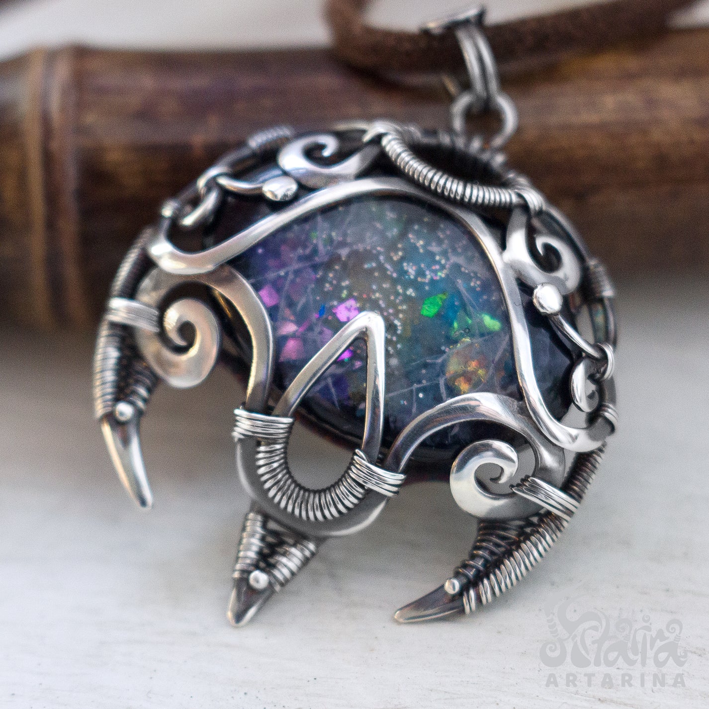 Astral galaxy necklace, ancient aliens starseed pendant, atlantis egyp ...