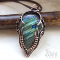 Big labradorite antiqued handmade necklace – Artarina