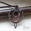 Mathematical jewelry Wire wrapped copper unique geometrical charm sacr ...